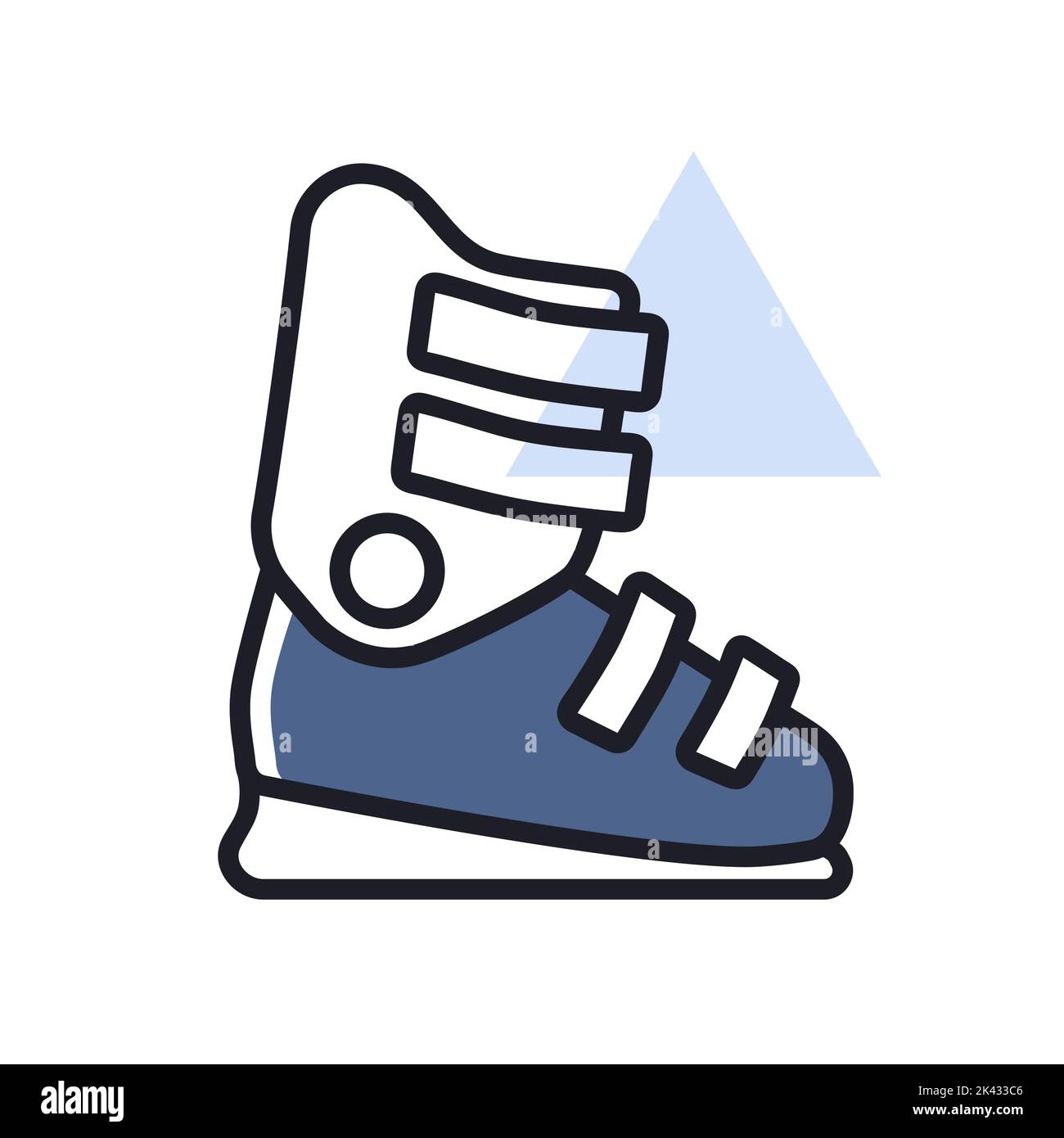 Ski boots vector isolated icon. Winter sign. Graph symbol for travel ...