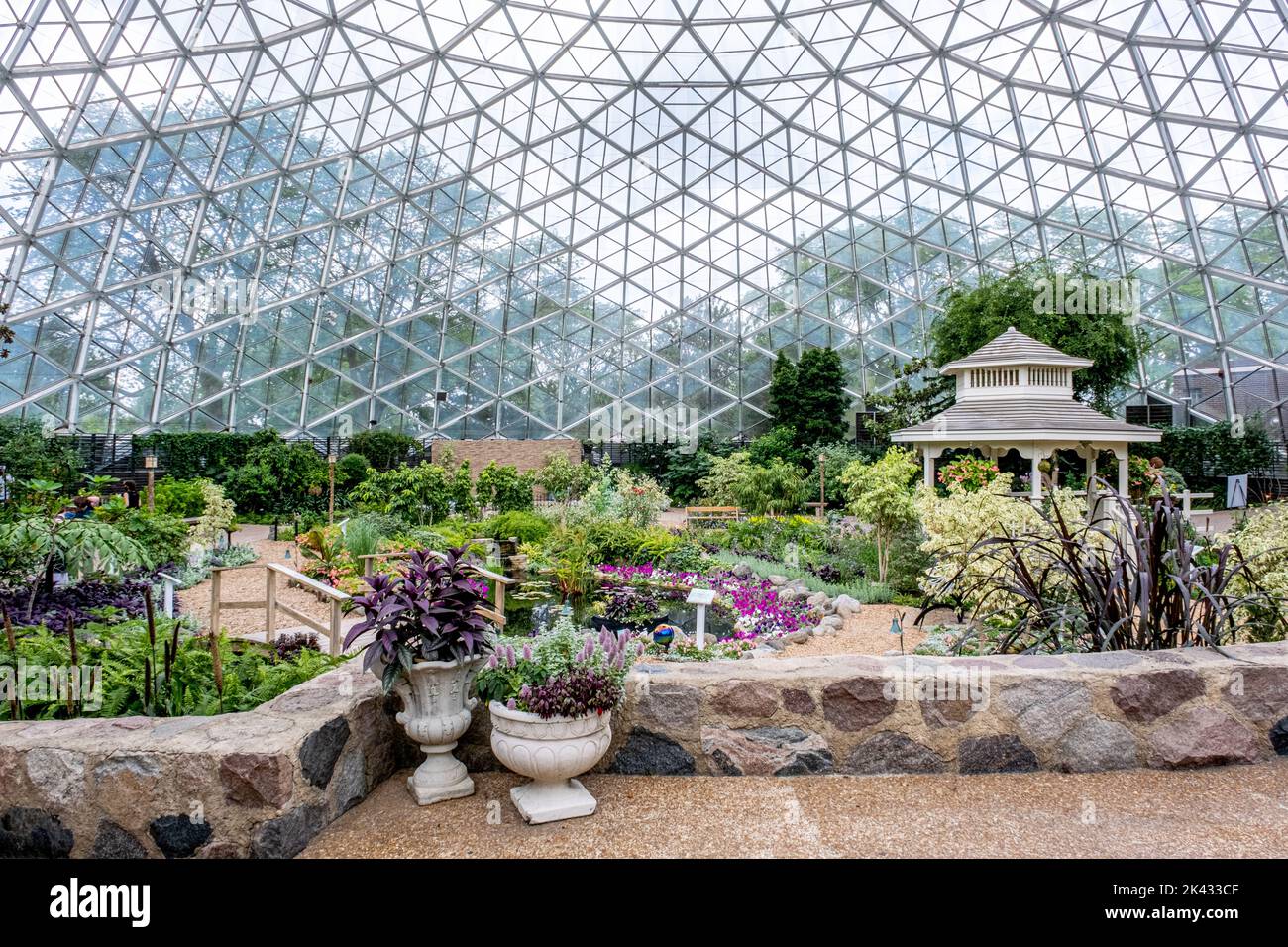 Mitchell Park Horticultural Domes Spring Show under the glass walls ...