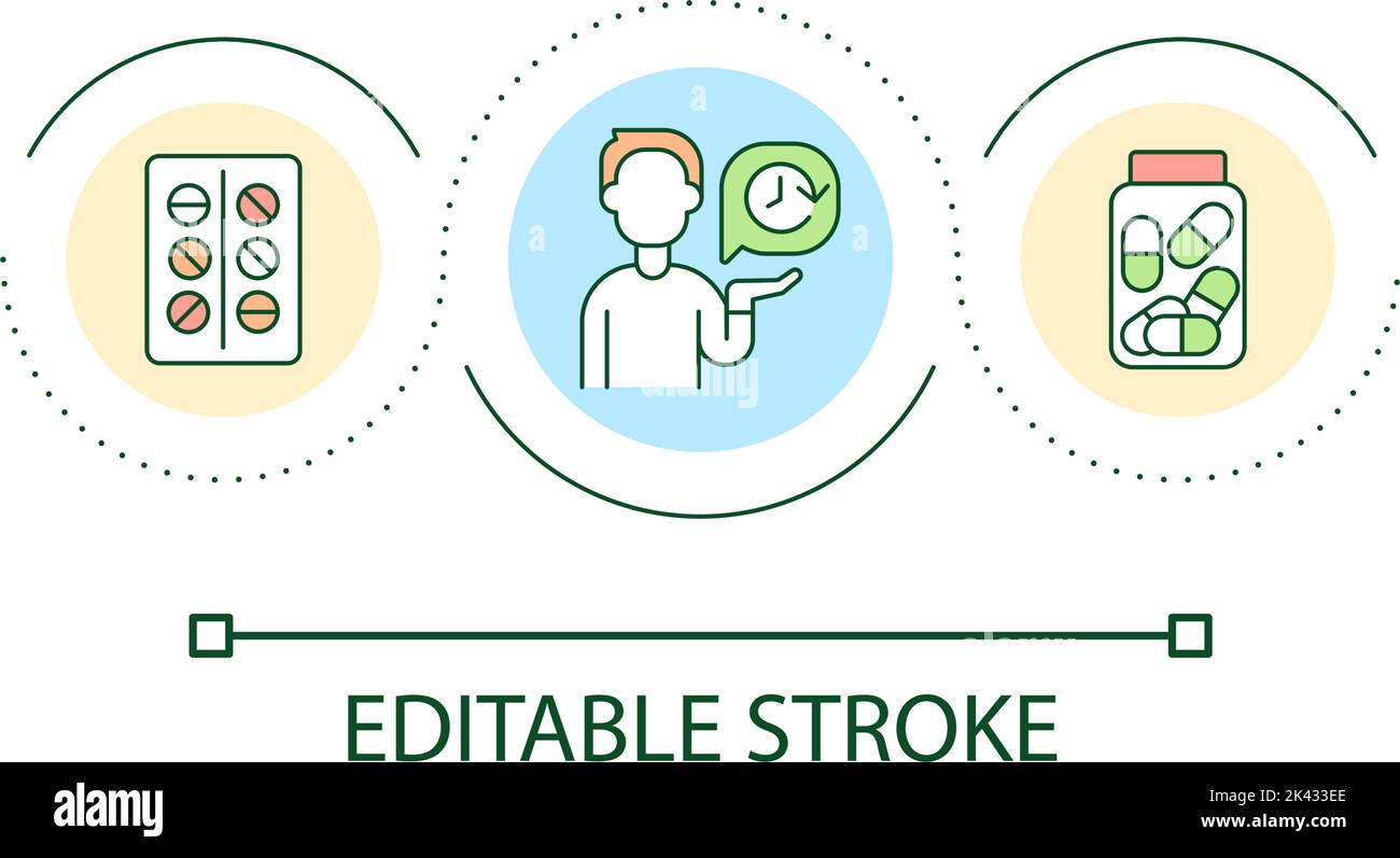 Schedule of medication loop concept icon Stock Vector Image & Art - Alamy
