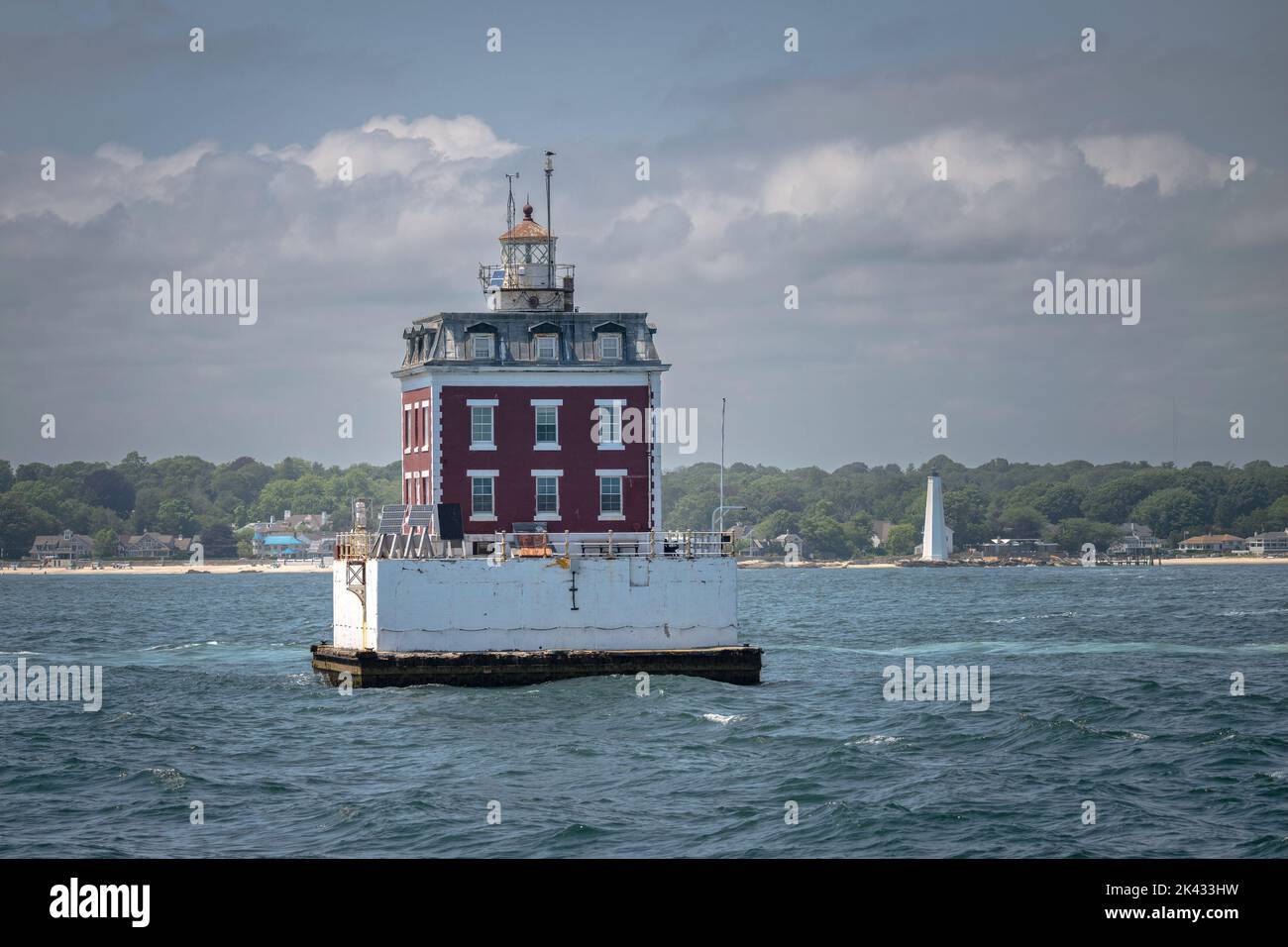 New London Ledge Lighthouse Located In The Thames River In New London Connecticut With The New