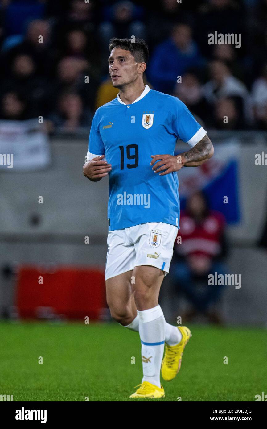 BRATISLAVA, SLOVAKIA - SEPTEMBER 27: Martin Satriano of Uruguay during ...