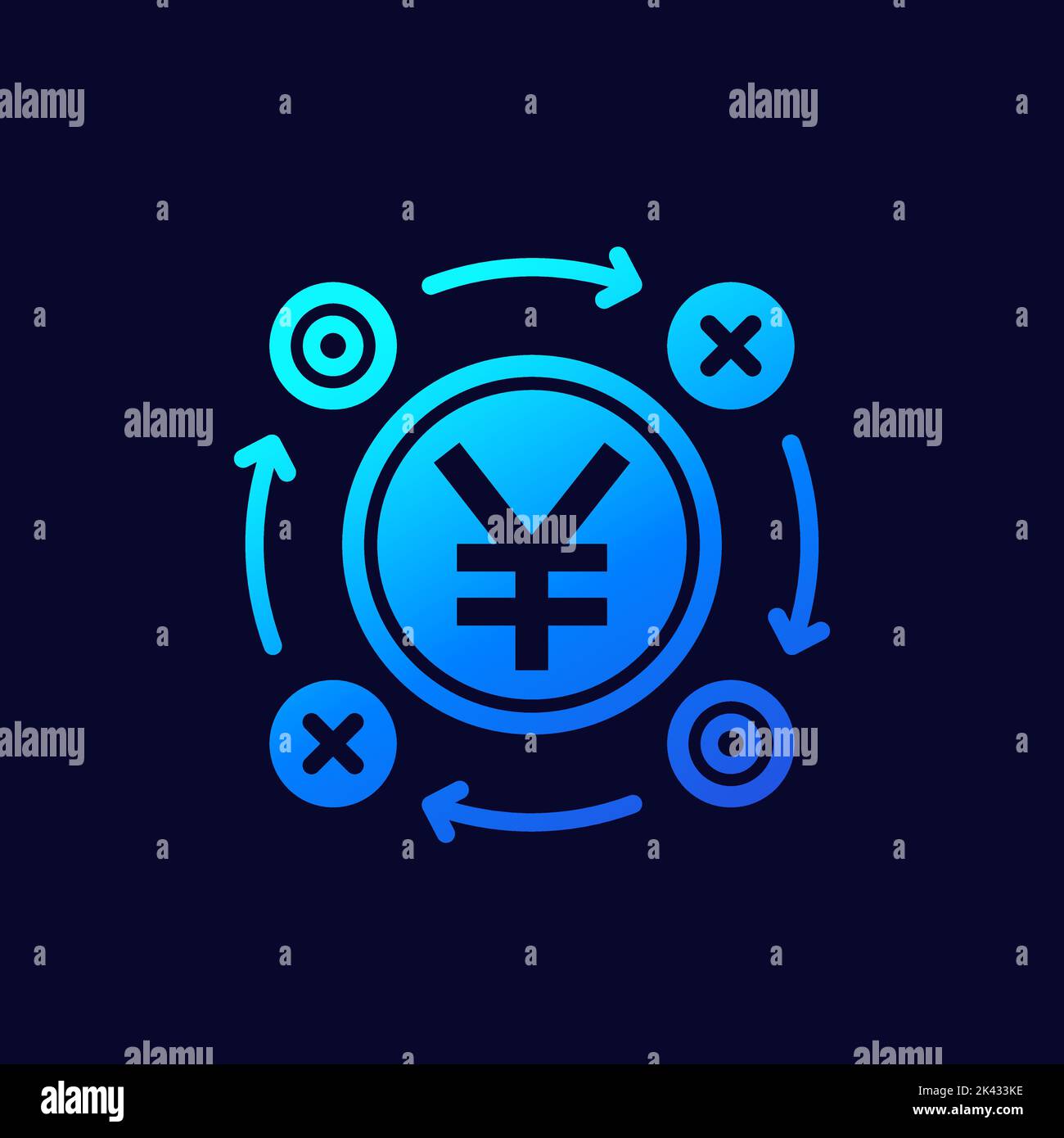 money management icon with yuan Stock Vector Image & Art - Alamy