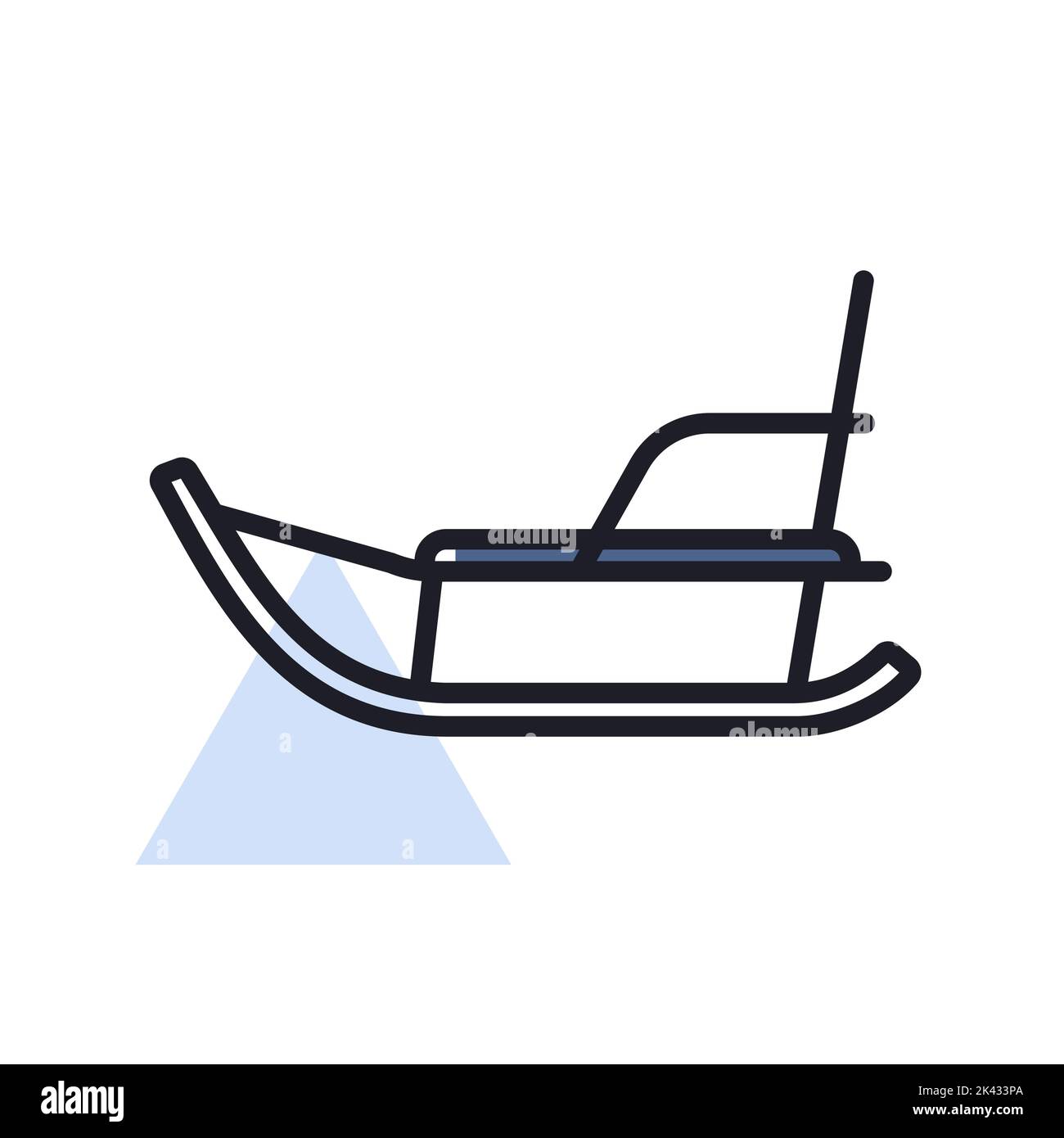 Winter sled vector isolated icon. Winter sign. Graph symbol for travel ...