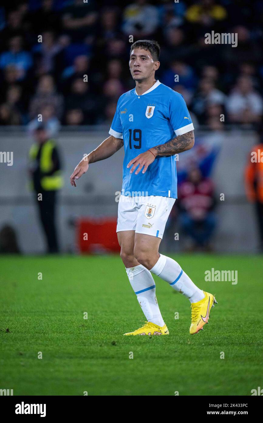 BRATISLAVA, SLOVAKIA - SEPTEMBER 27: Martin Satriano of Uruguay during ...