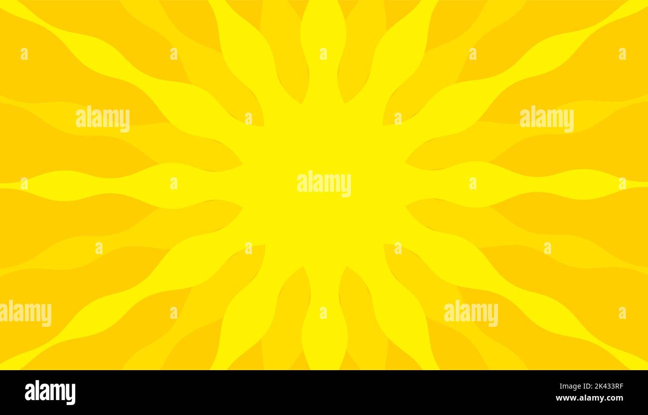 Retro banner with sun and rays in style of 70s. Sunburst, sunrise ...