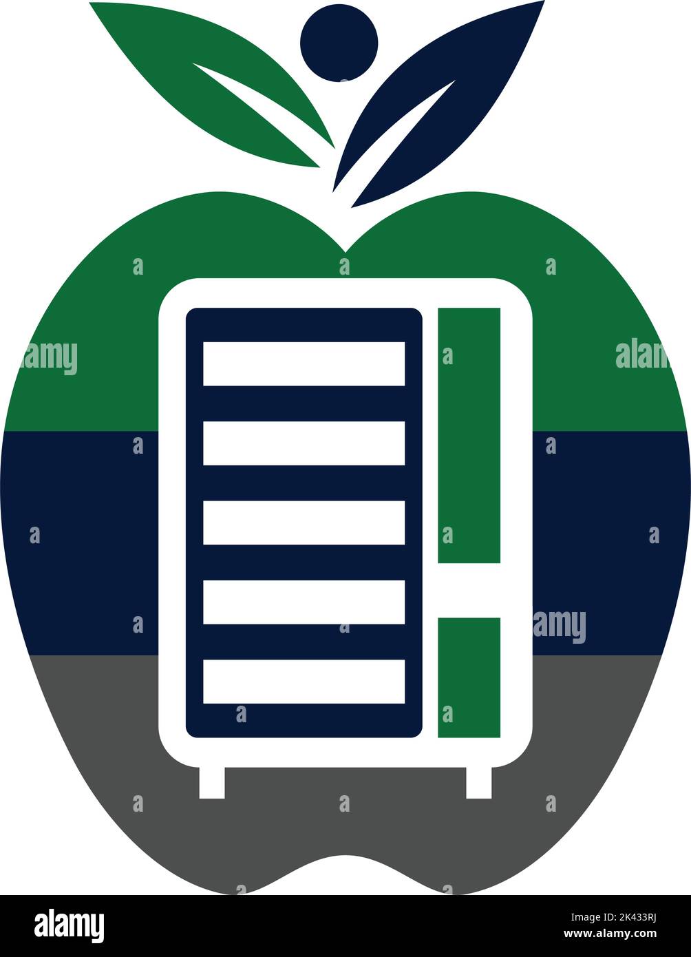 Healthy vending machines food Apple logo template Stock Vector Image ...