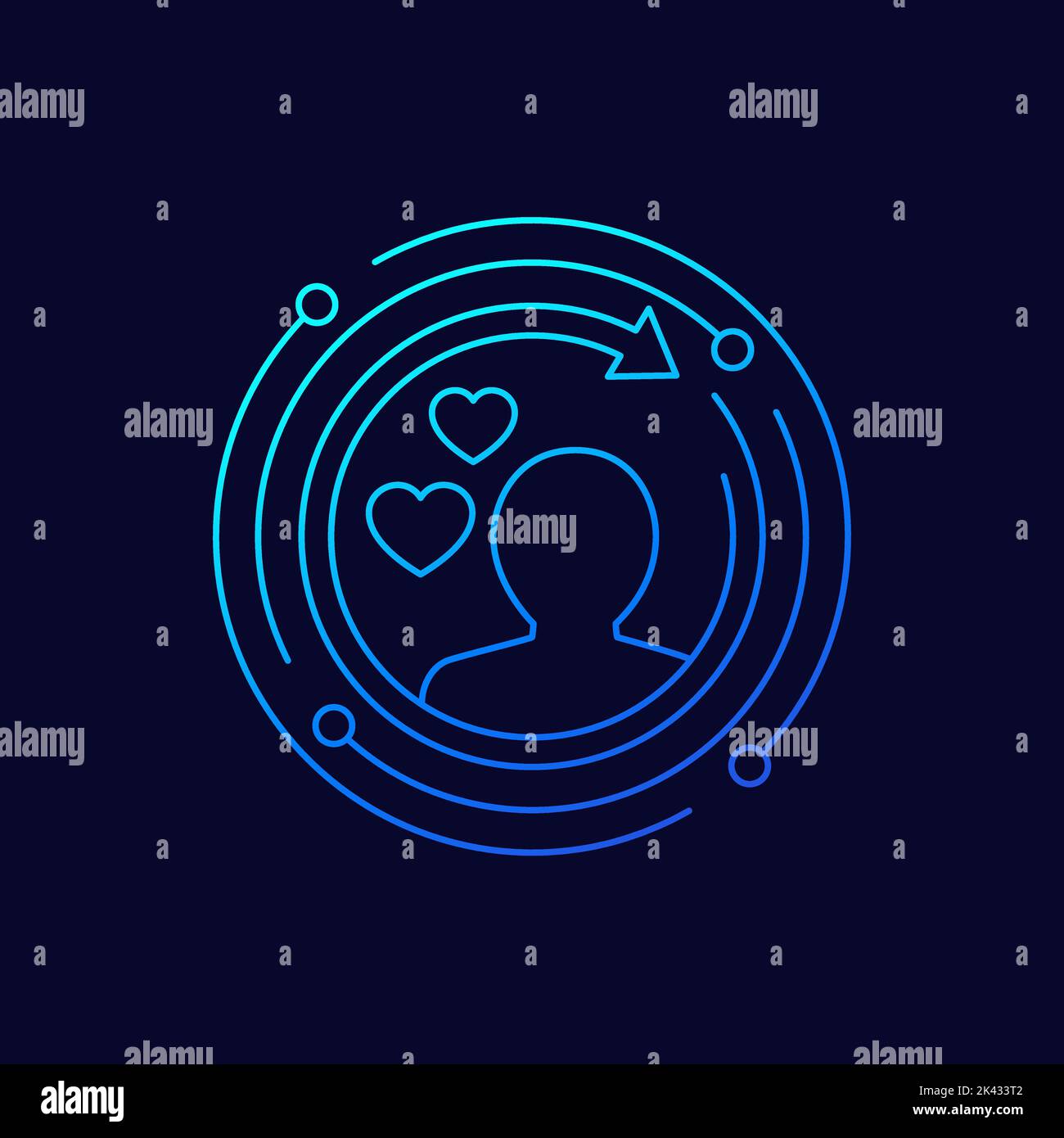 customer retention icon, client satisfaction Stock Vector Image & Art ...