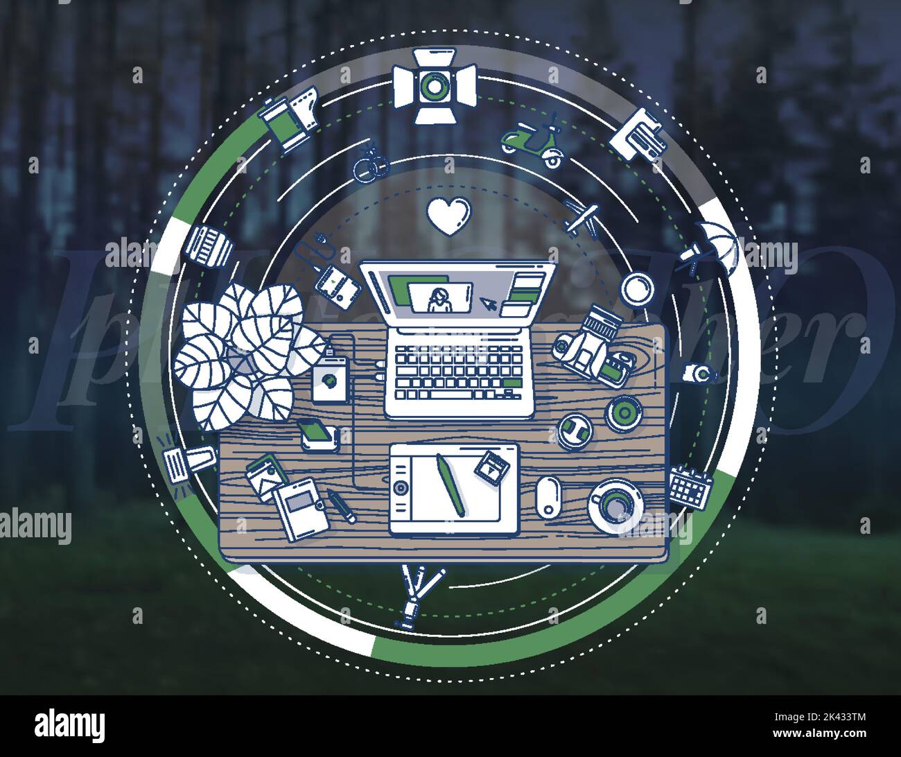 Creative, complex promotional illustration for poster about ...