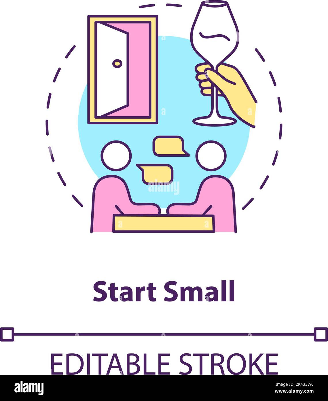 Start small concept icon Stock Vector Image & Art - Alamy