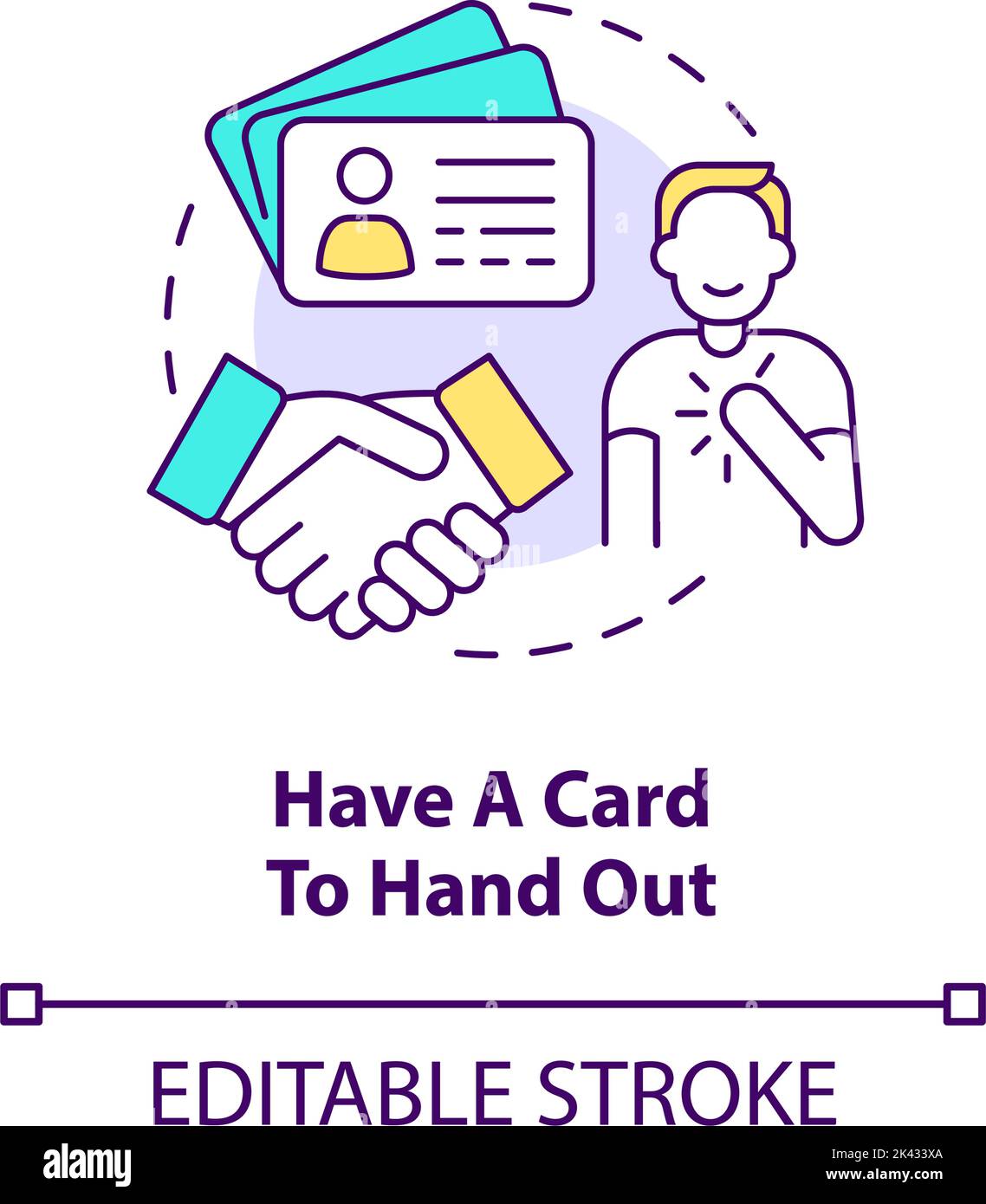 Have card to hand out concept icon Stock Vector Image & Art - Alamy
