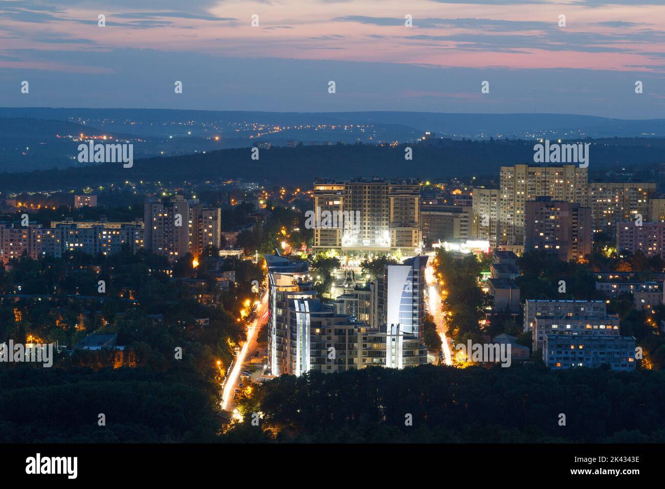 View of Chisinau from high-above Stock Photo - Alamy