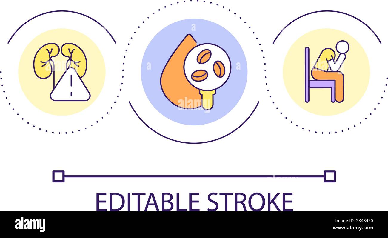 Increase number of erythrocytes in urine loop concept icon Stock Vector ...