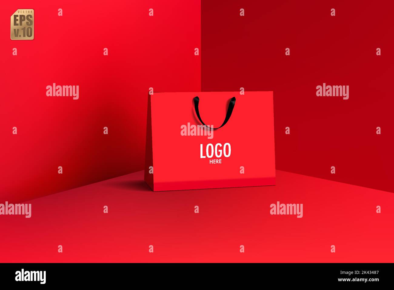 Vector red realistic paper Stock Vector Images - Alamy