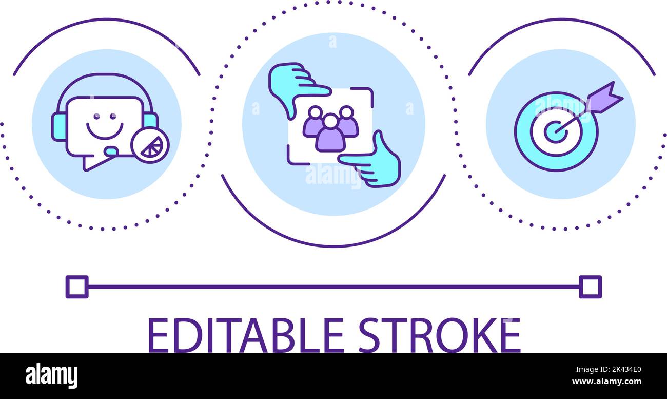 Choose customer focus group loop concept icon Stock Vector Image & Art ...