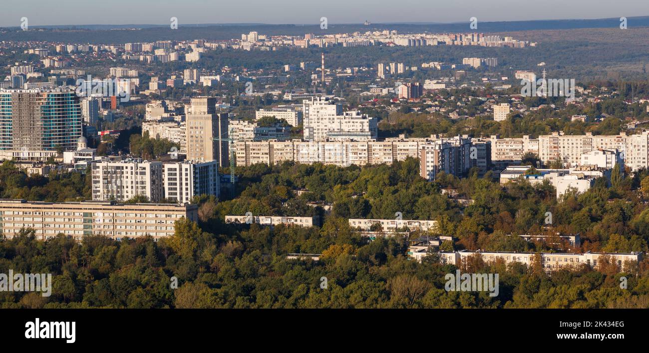View of Chisinau from high-above Stock Photo - Alamy
