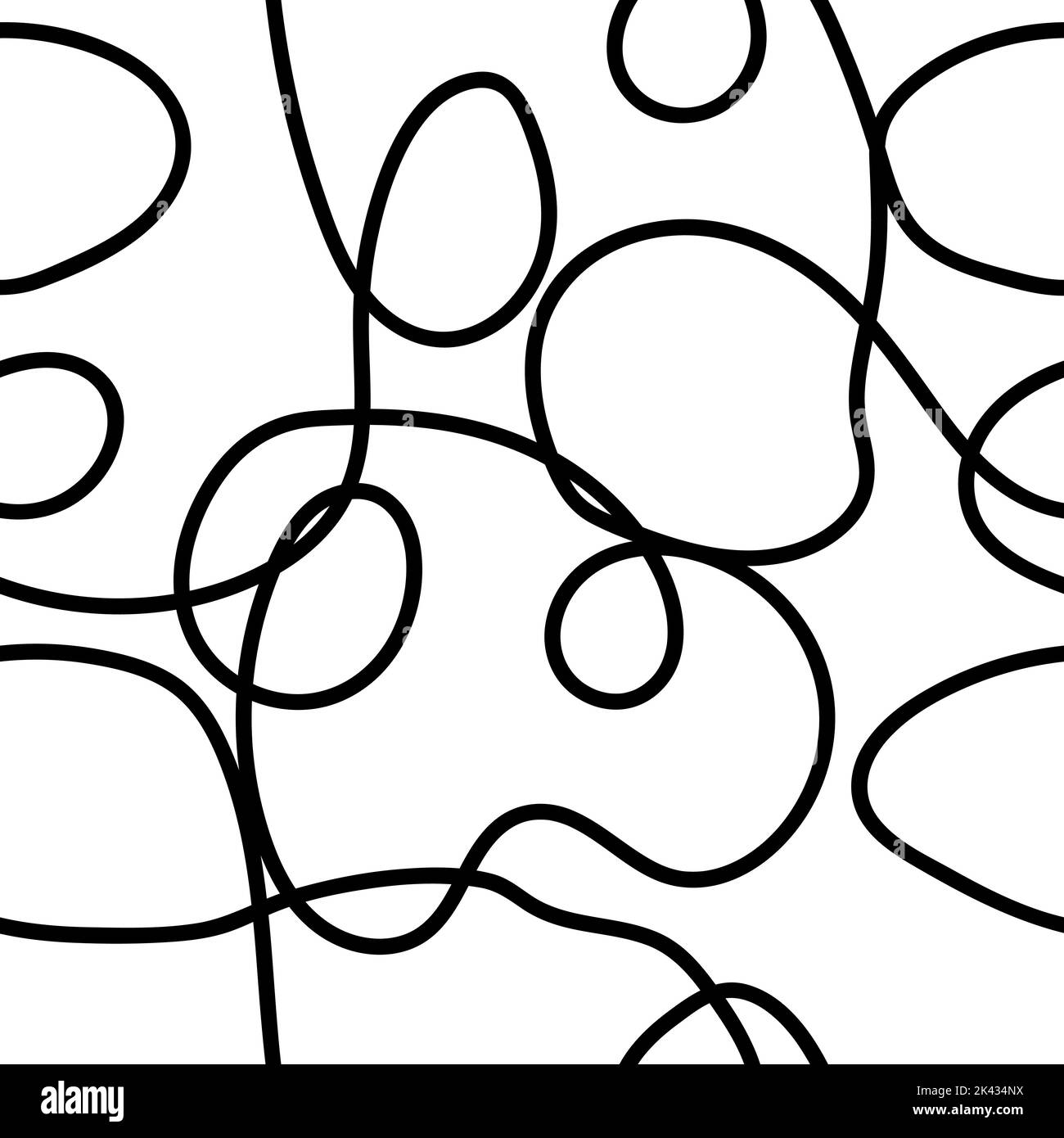 Doodle seamless black and white pattern. Grunge background of chaotic ...