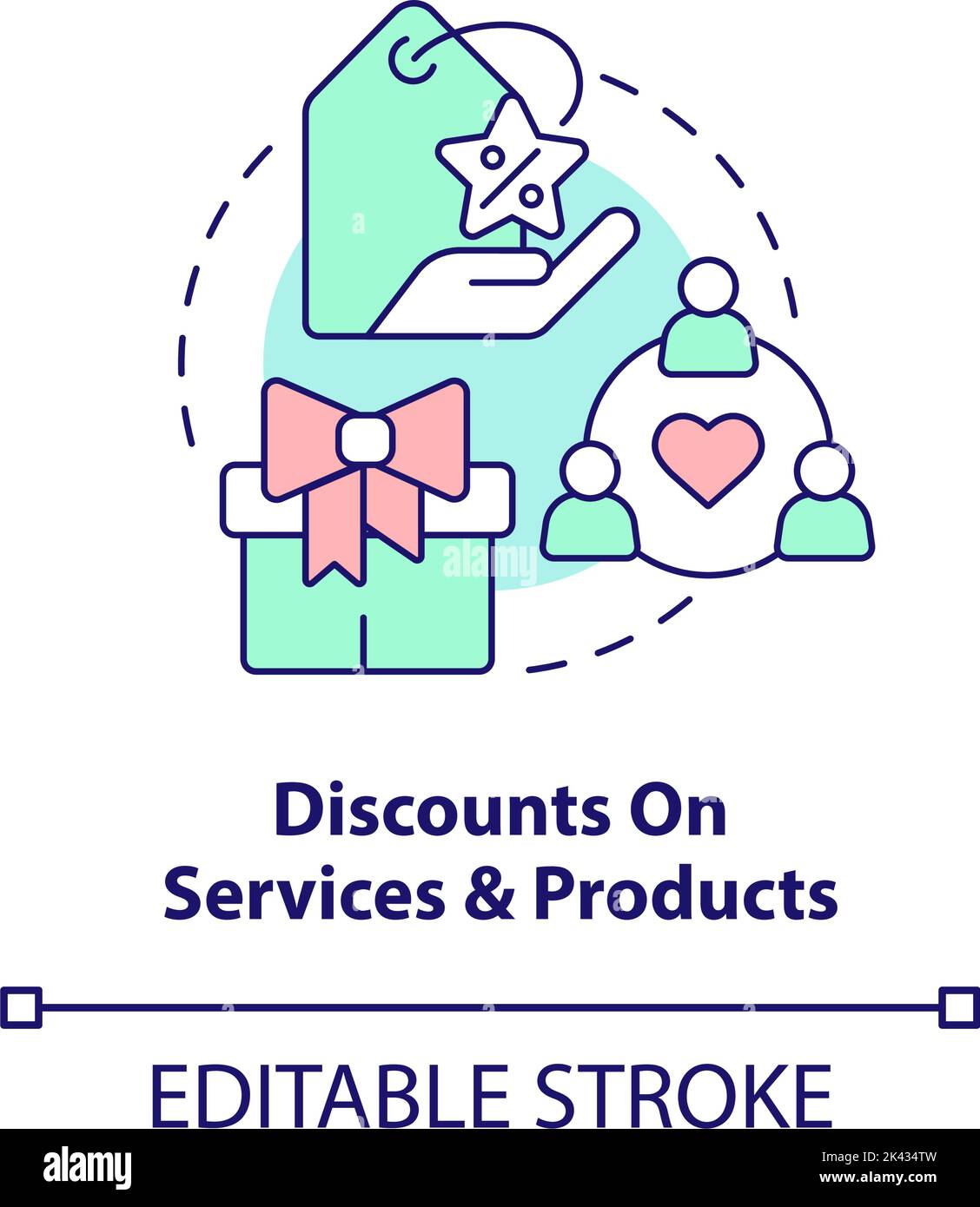 Discounts on services and products concept icon Stock Vector Image ...