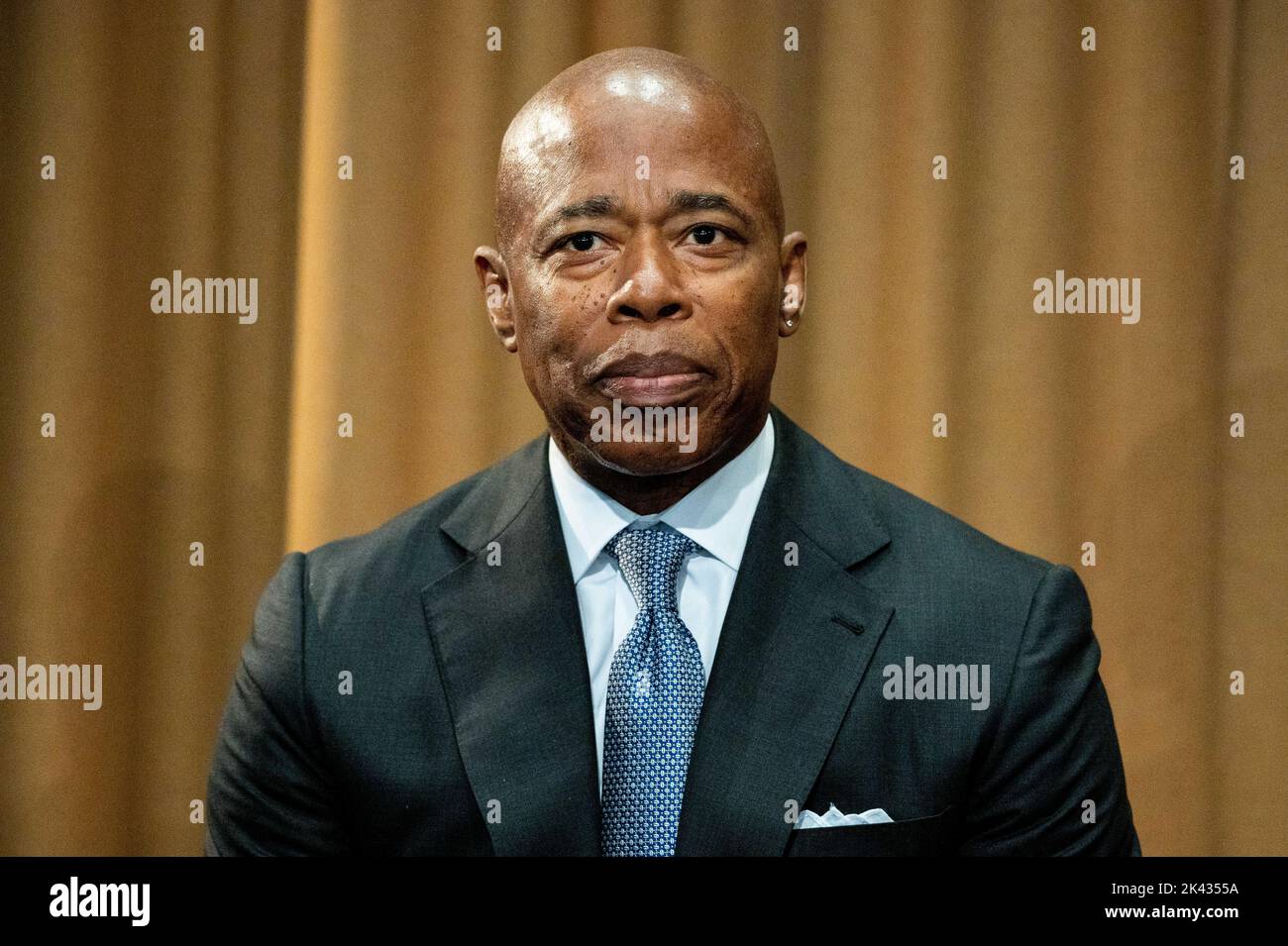 New York City Mayor Eric Adams (D) at the unveiling of the Microsoft ...