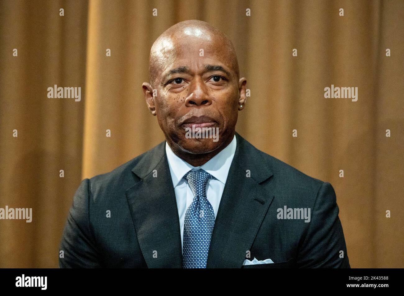 New York City Mayor Eric Adams (D) at the unveiling of the Microsoft ...