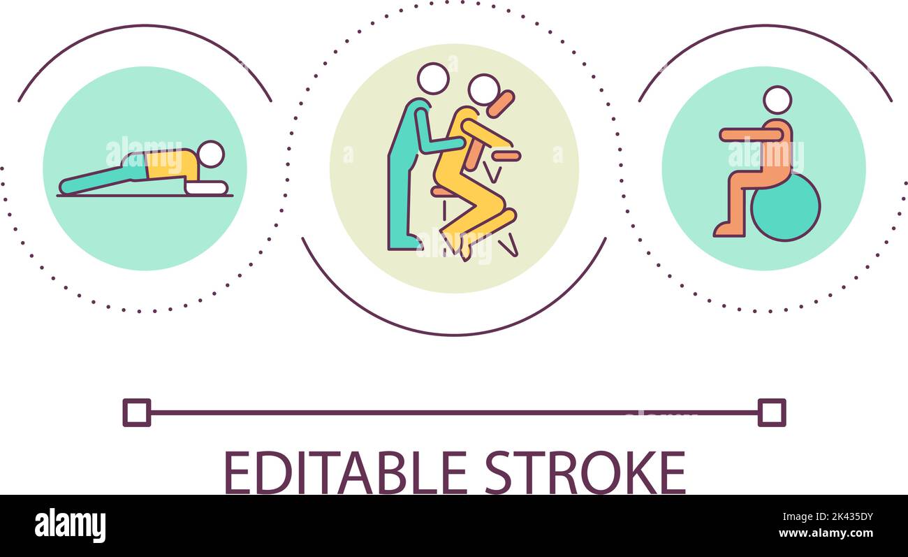 Therapeutic exercises Stock Vector Images - Alamy