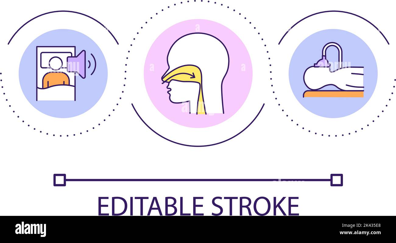 Respiratory diseases loop concept icon Stock Vector Image & Art - Alamy