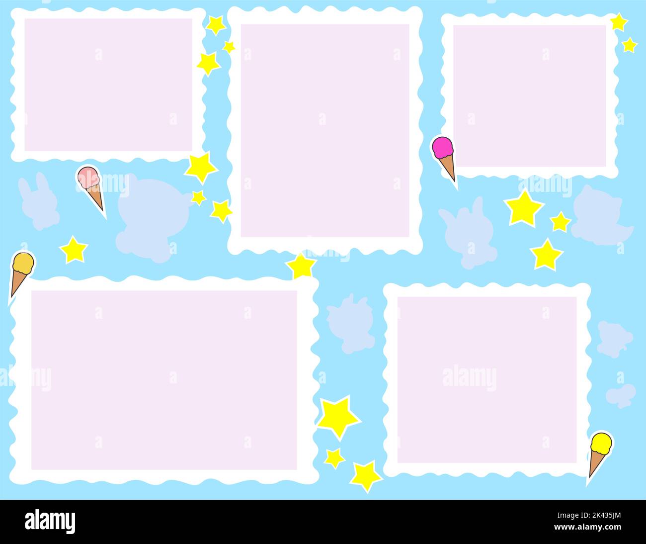 photo album baby cartoon illustration background. vector format Stock ...