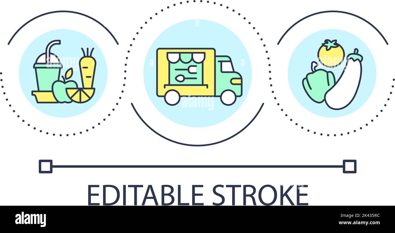 Food delivery loop concept icon Stock Vector Image & Art - Alamy