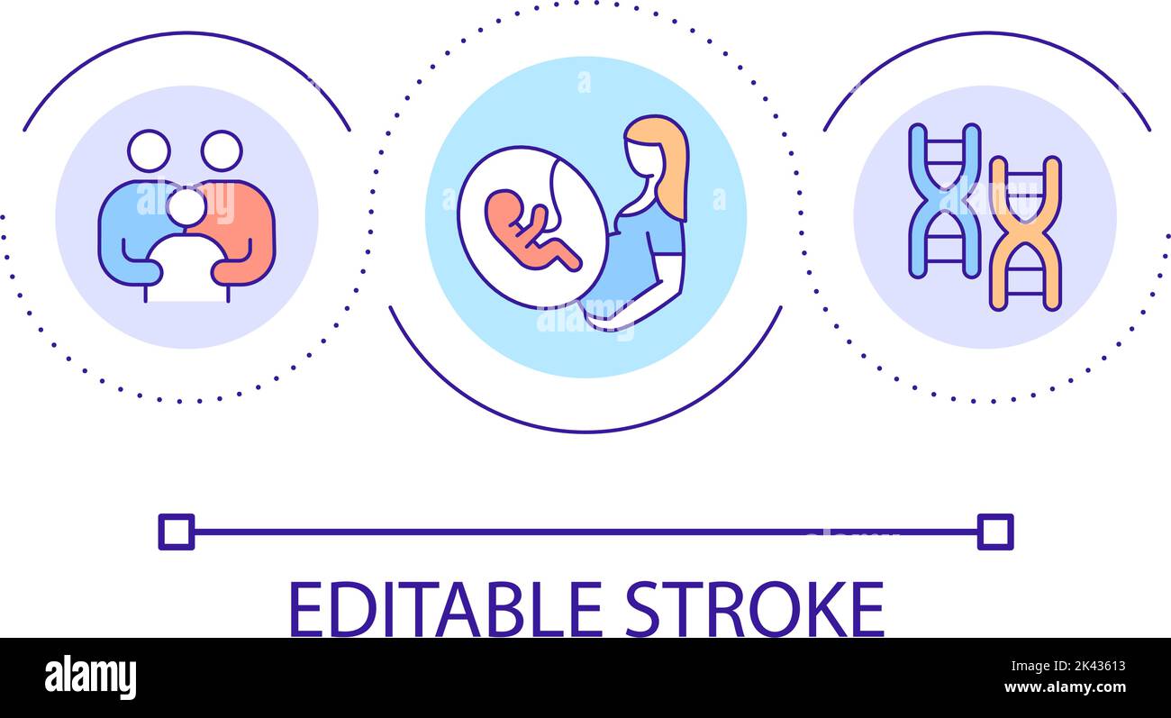 Family planning support loop concept icon Stock Vector Image & Art - Alamy