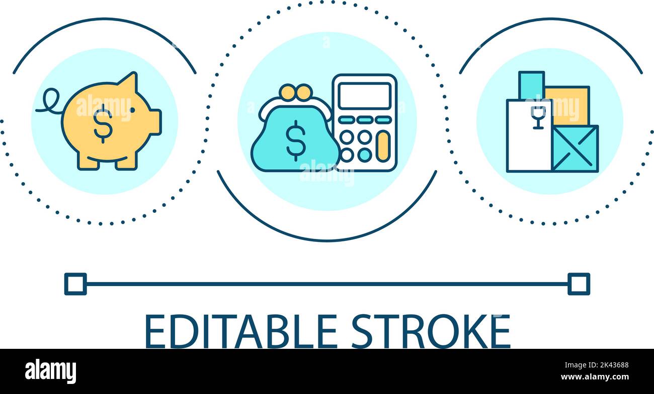 Saving money loop concept icon Stock Vector Image & Art - Alamy