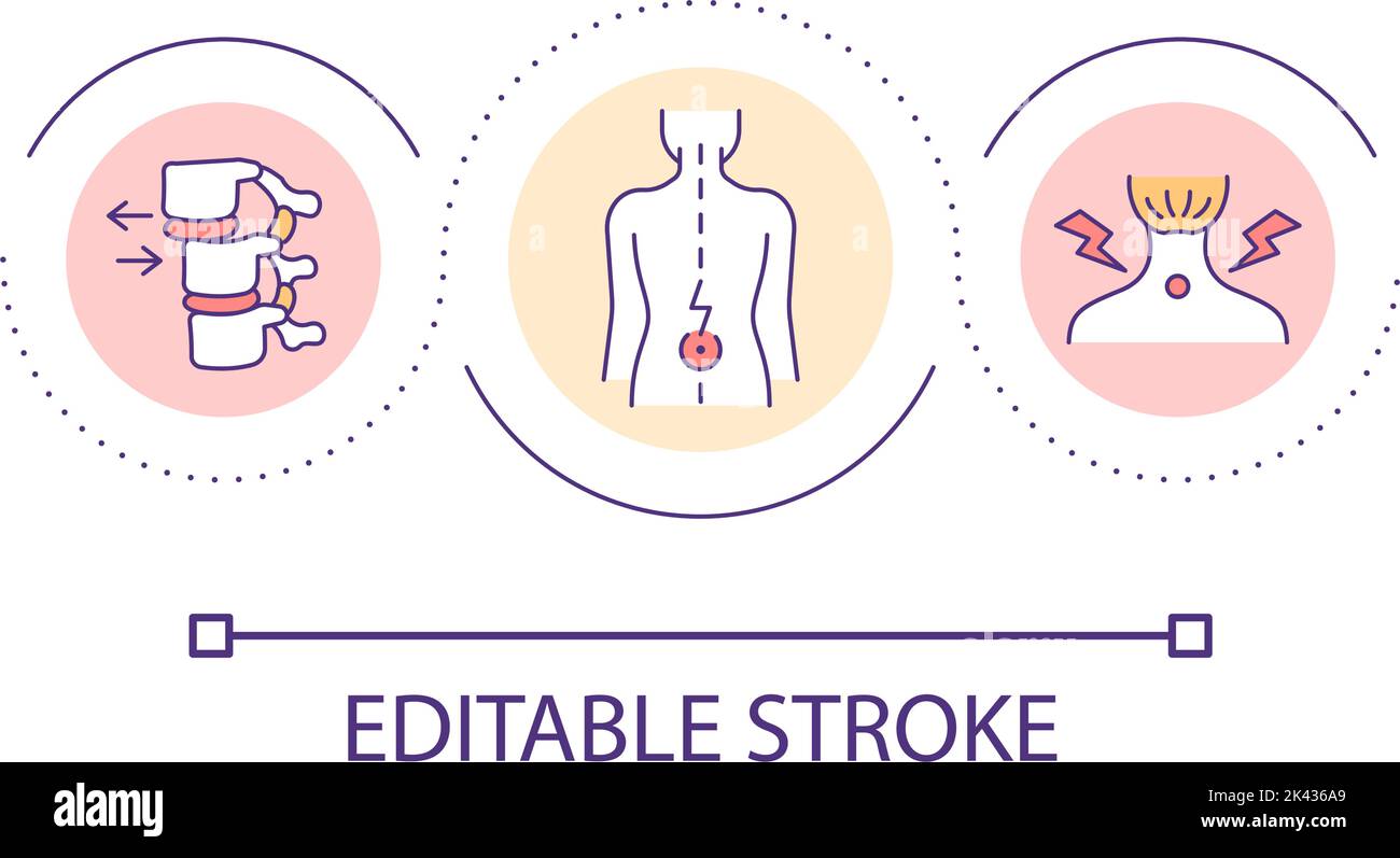 Back pain thin line Stock Vector Images - Alamy