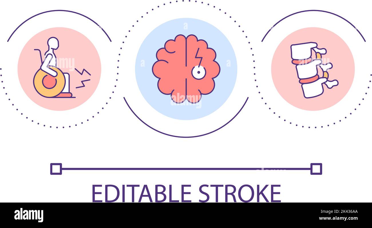Brain and spine logo hi-res stock photography and images - Alamy