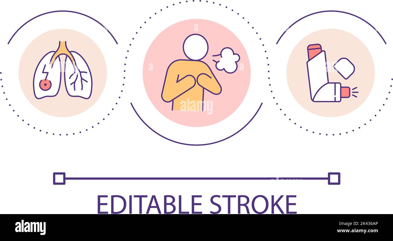 Asthma attack loop concept icon Stock Vector Image & Art - Alamy