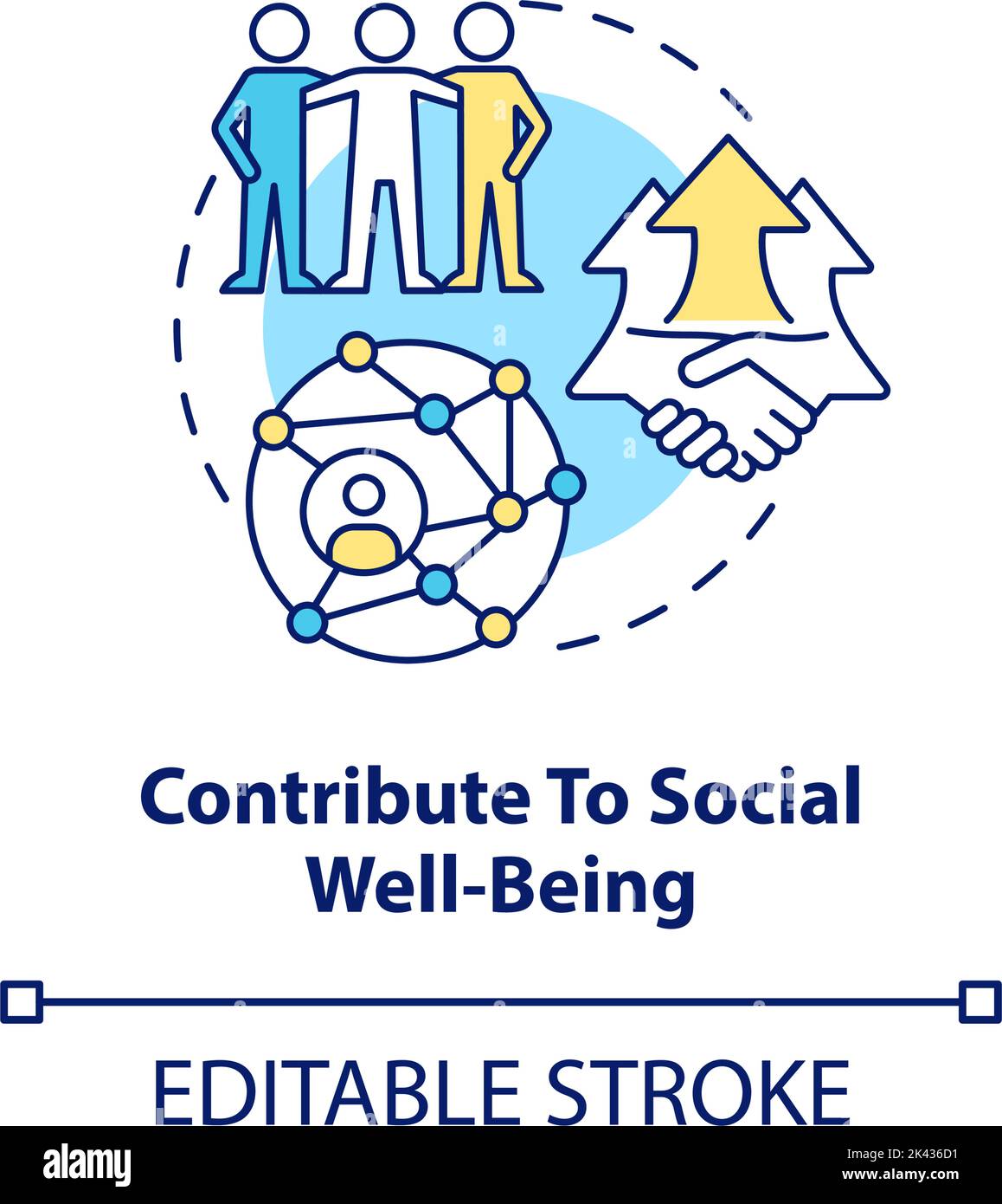 Contribute to social well-being concept icon Stock Vector Image & Art ...