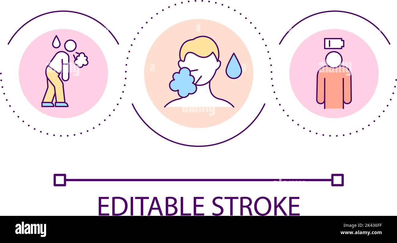 Heavy breath and weakness loop concept icon Stock Vector Image & Art ...