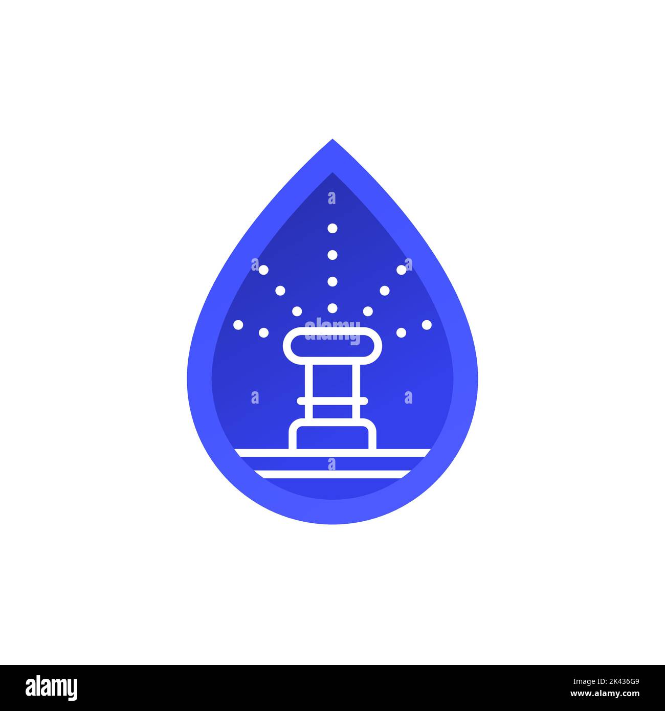 water sprinkler, irrigation system line icon Stock Vector Image & Art ...