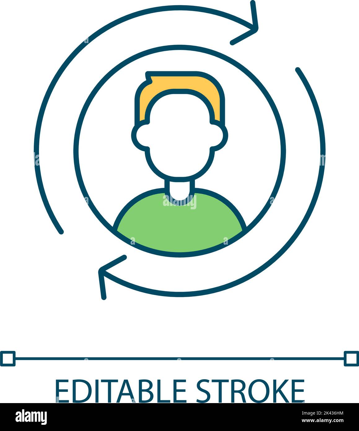 Employee turnover RGB color icon Stock Vector Image & Art - Alamy