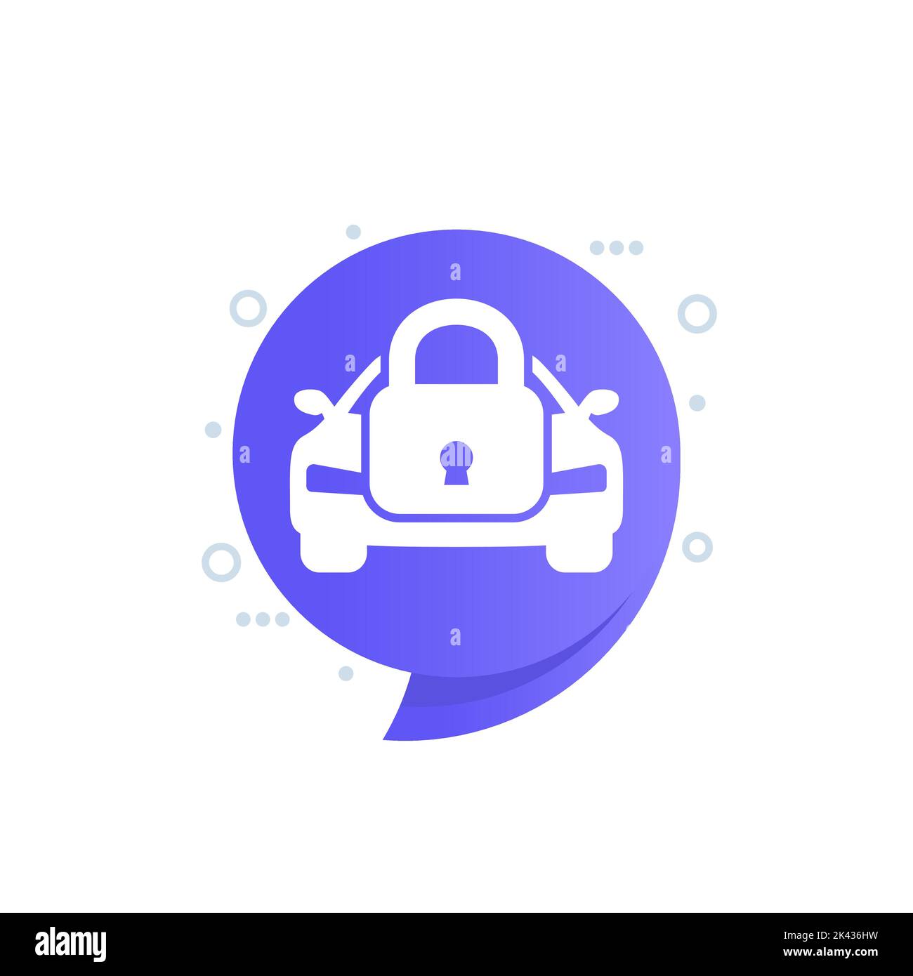car alarm, protection icon with a lock, vector Stock Vector Image & Art ...