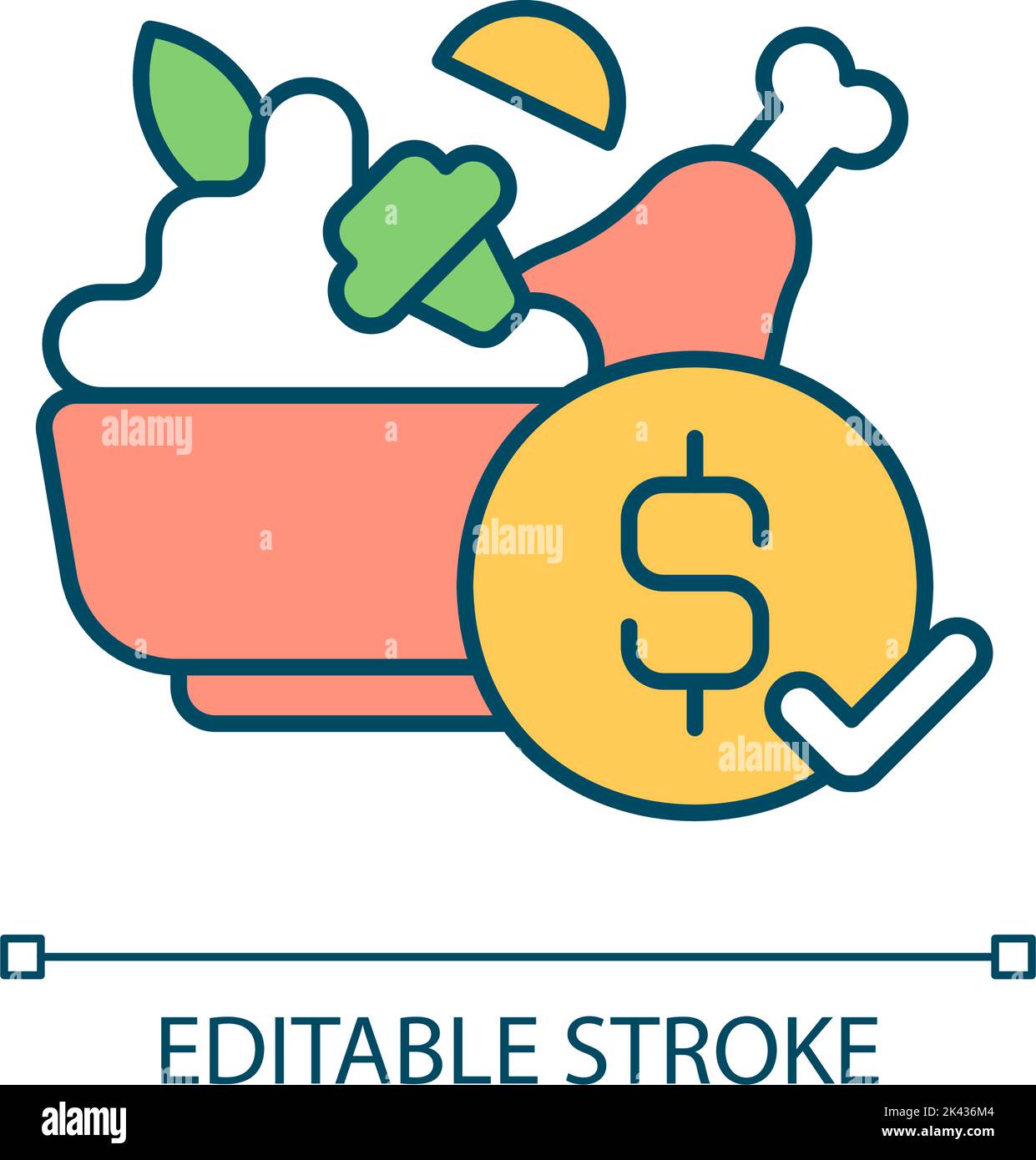 Affordable restaurant dish RGB color icon Stock Vector Image & Art - Alamy