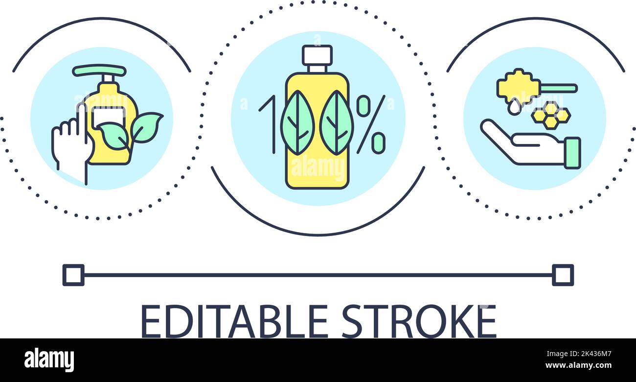 Organic skin care products loop concept icon Stock Vector Image & Art ...