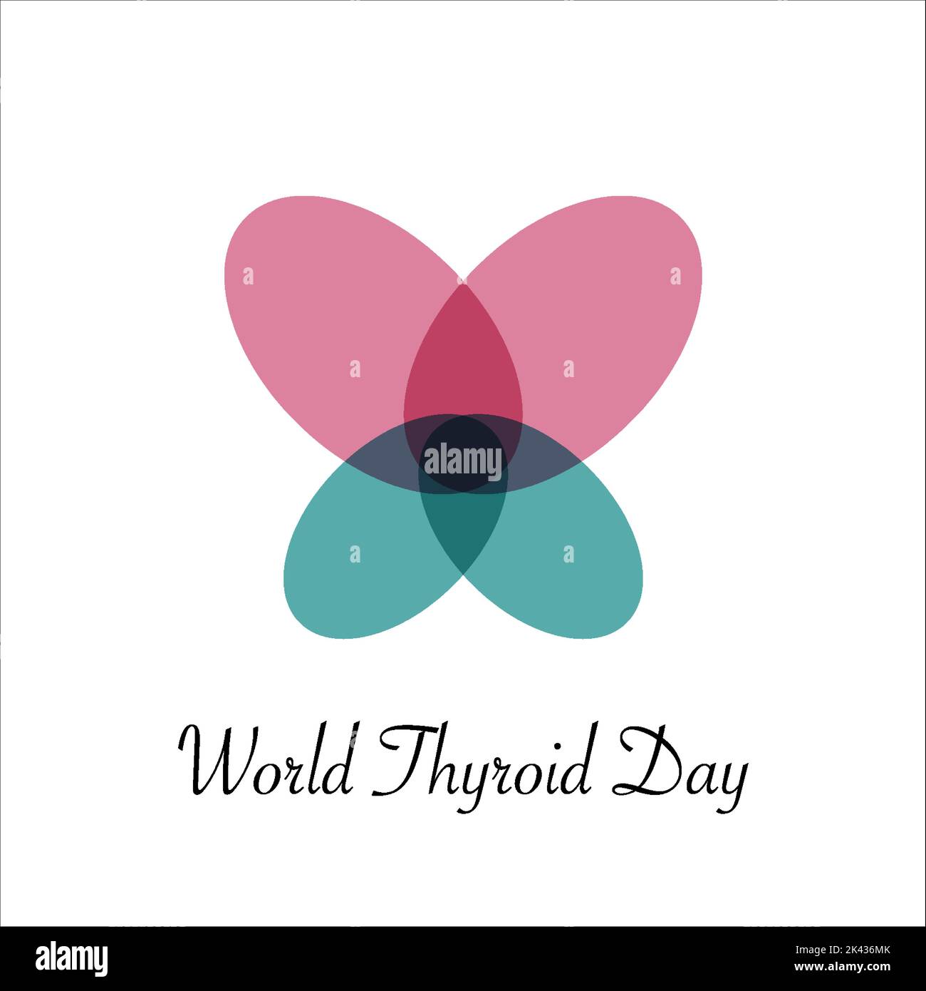 World thyroid day, thyroid silhouette. Banner. Vector illustration ...