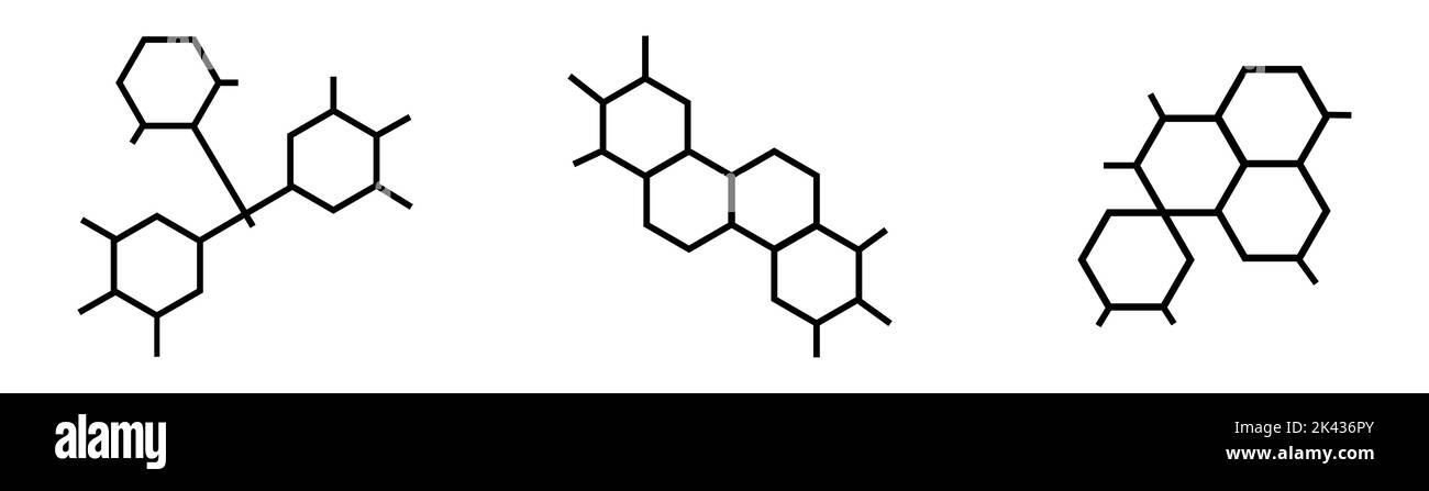 Set of molecule and structure of substance on white background. Vector ...