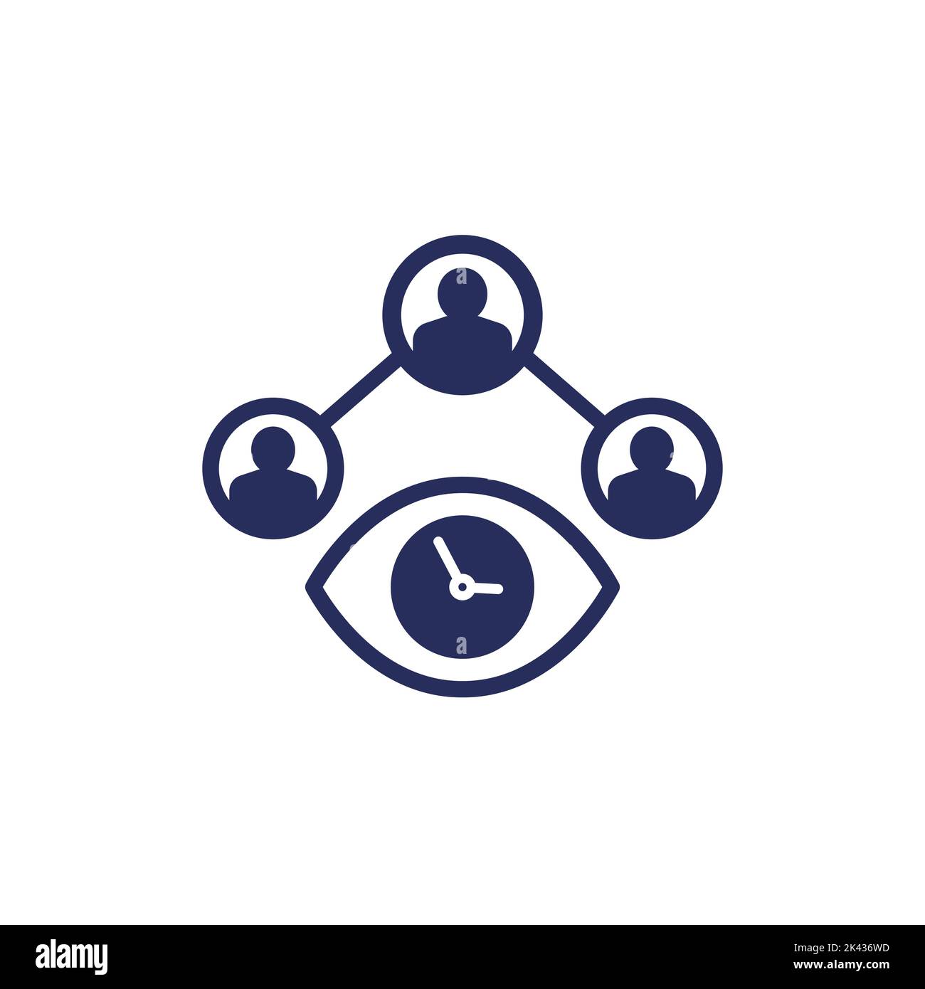 eye and clock, time tracking icon Stock Vector Image & Art - Alamy