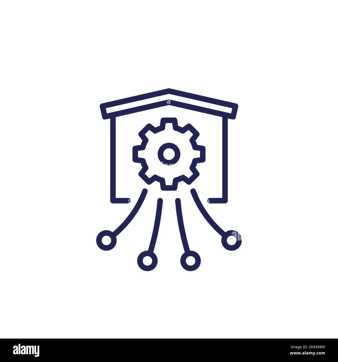 warehouse, distribution and logistics line icon Stock Vector Image ...