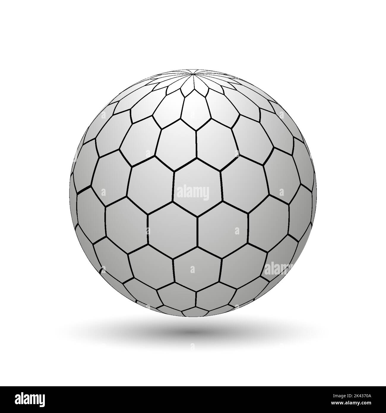 Abstract halftone 3d sphere, realistic 3d printed ball. Vector ...