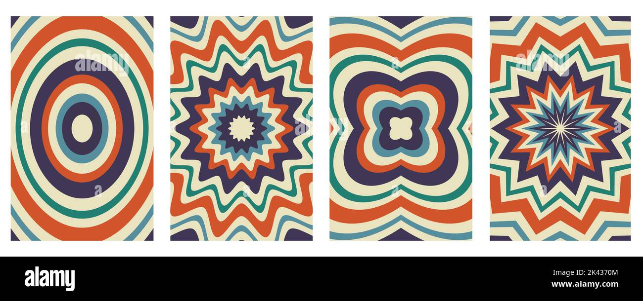 Clockwork poster retro background swirl. Psychedelic print. Vintage ...