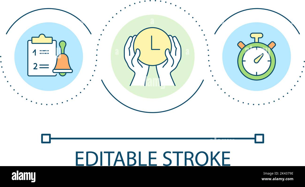 Time management skill loop concept icon Stock Vector Image & Art - Alamy