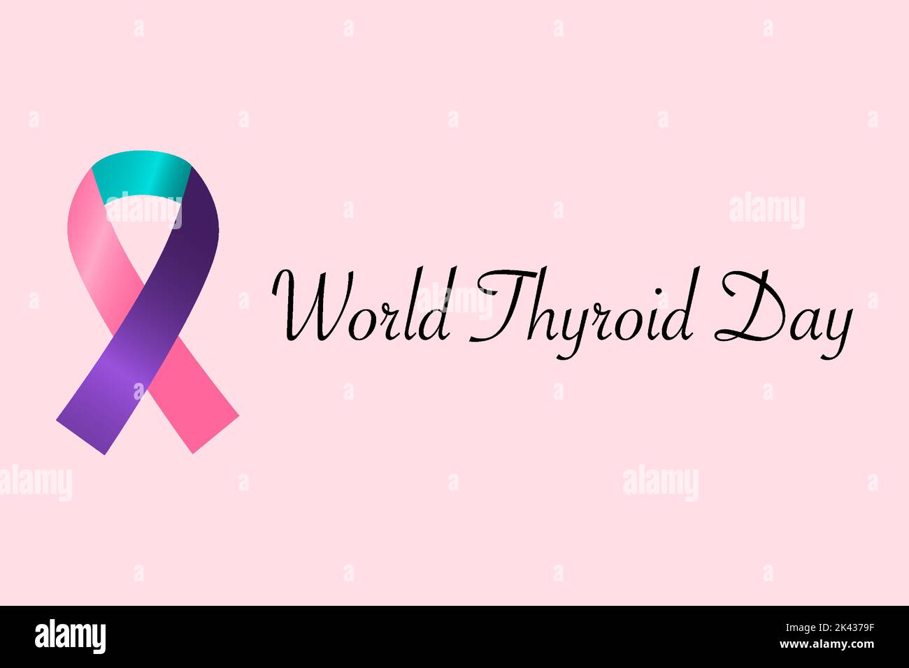 World Thyroid Day, symbolic ribbon. Banner. Vector illustration Stock ...