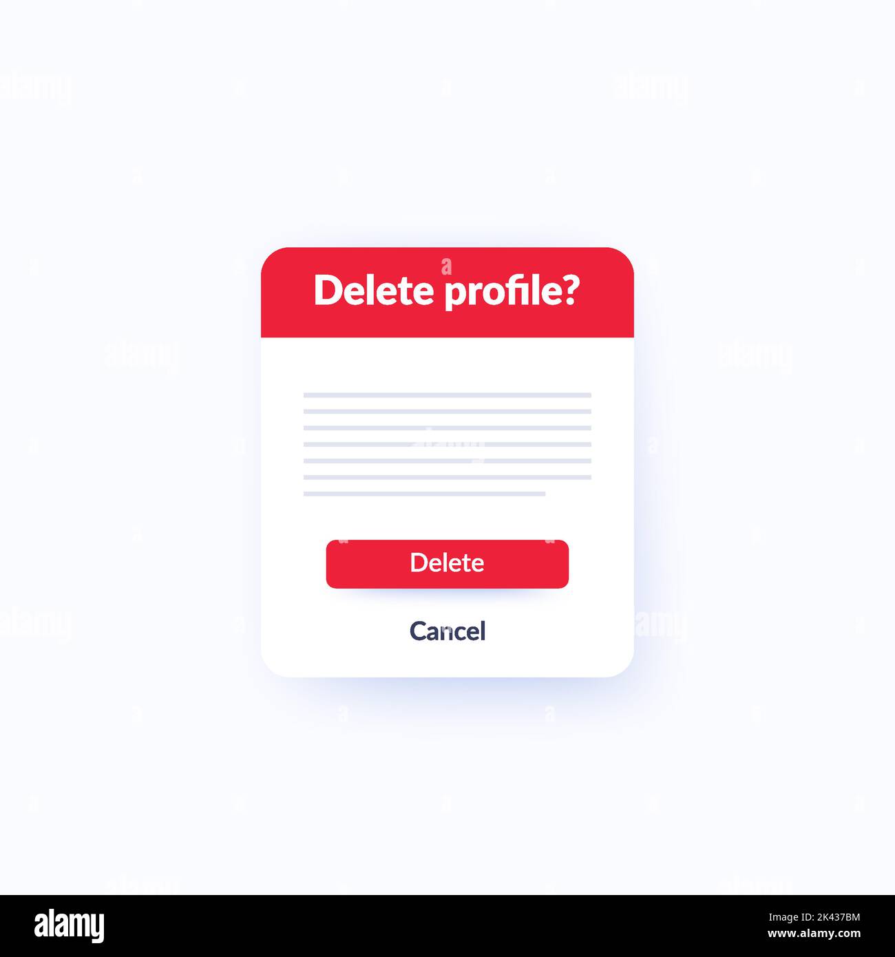 Delete profile form, vector design Stock Vector Image & Art - Alamy Delete profile form, vector design Stock Vector Image & Art - Alamy