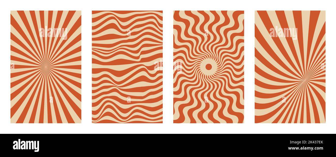 Clockwork poster retro background swirl. Psychedelic print. Vintage ...