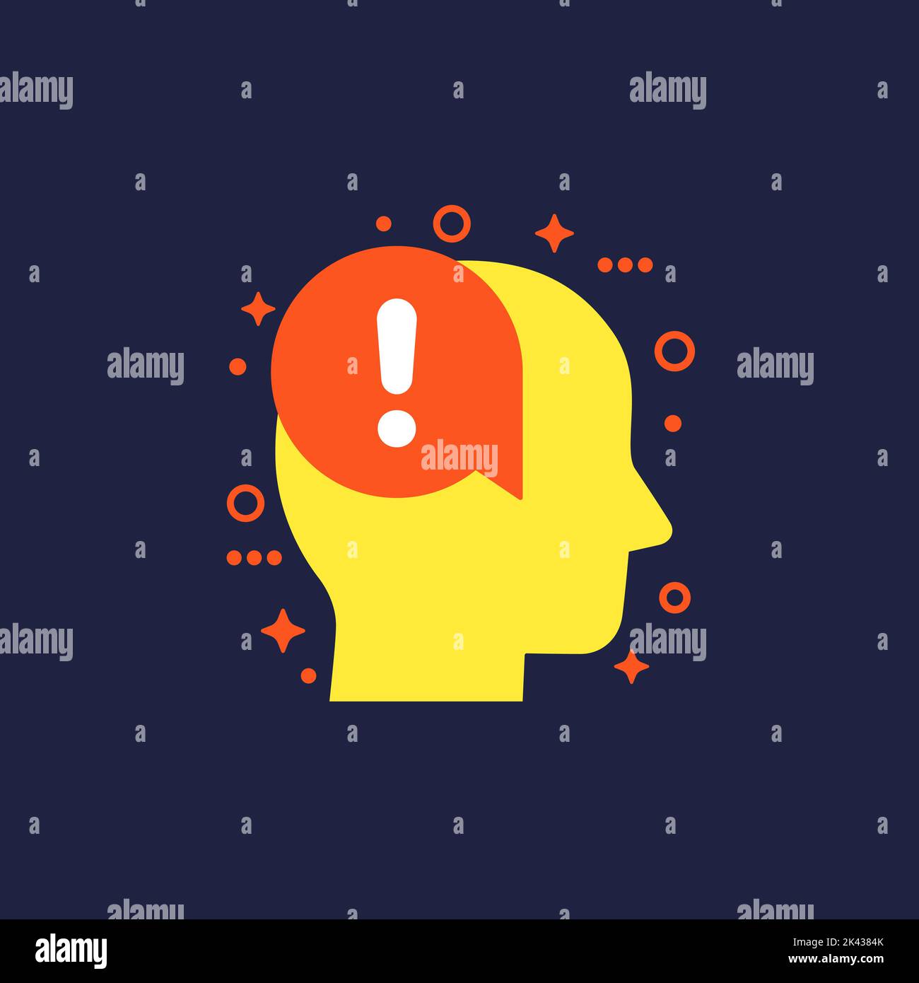 mental disorder, psychological problem vector icon Stock Vector Image & Art - Alamy